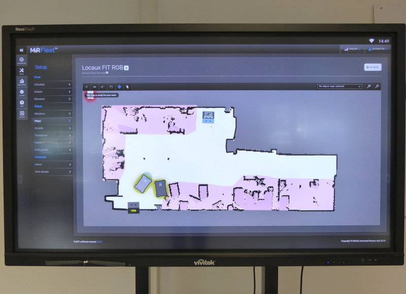 Démonstrations du MiR Fleet au showroom - Fit Robotique